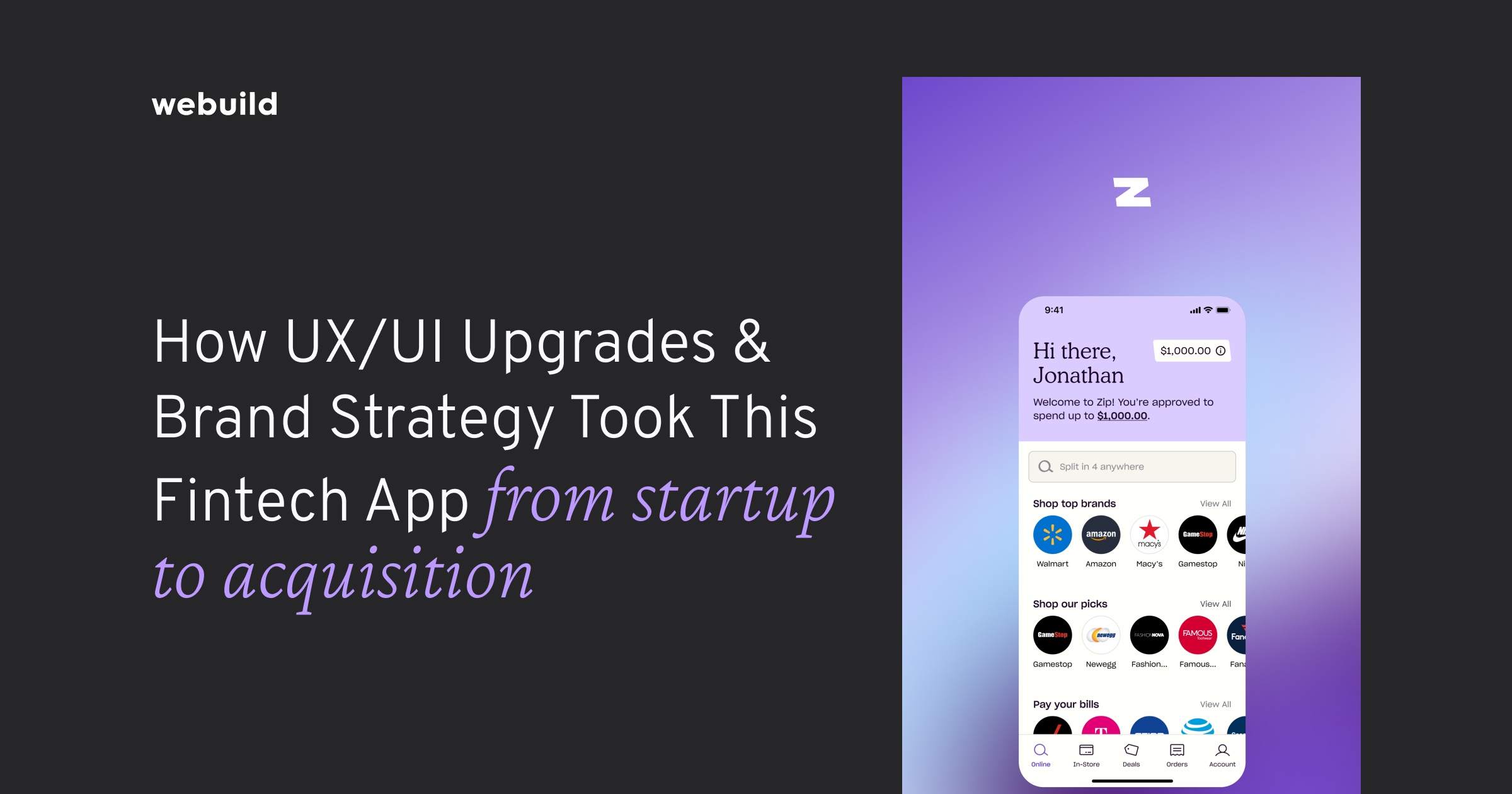 Quadpay | webuild - product design for startups